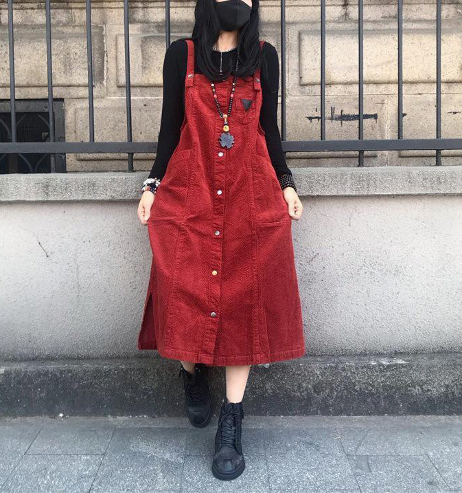 Black Corduroy Dress Autumn Winter Corduroy Dress Plus Size - Etsy