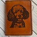 Poodle Dog on Leather Rugged Minimalist Wallet Handmade in USA Gift ...