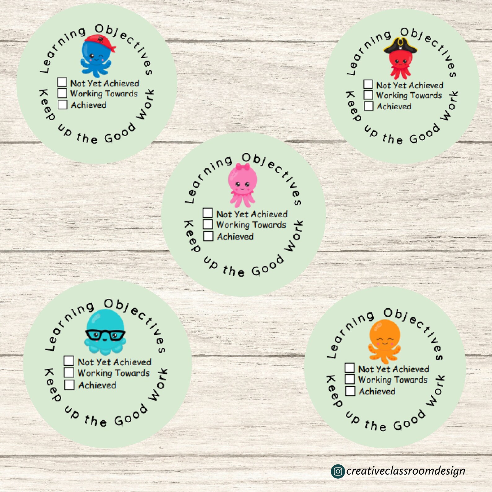 Teacher Stickers - Learning Objective - Cute Stickers - Teaching ...