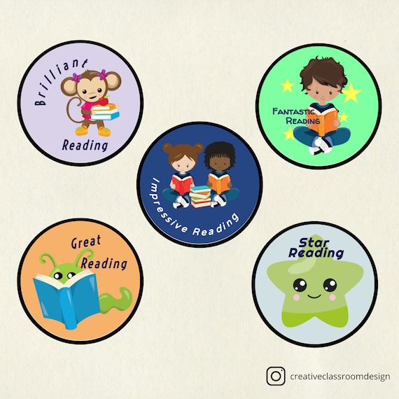 Reading Stickers Teaching Resources Teacher Stickers | Etsy