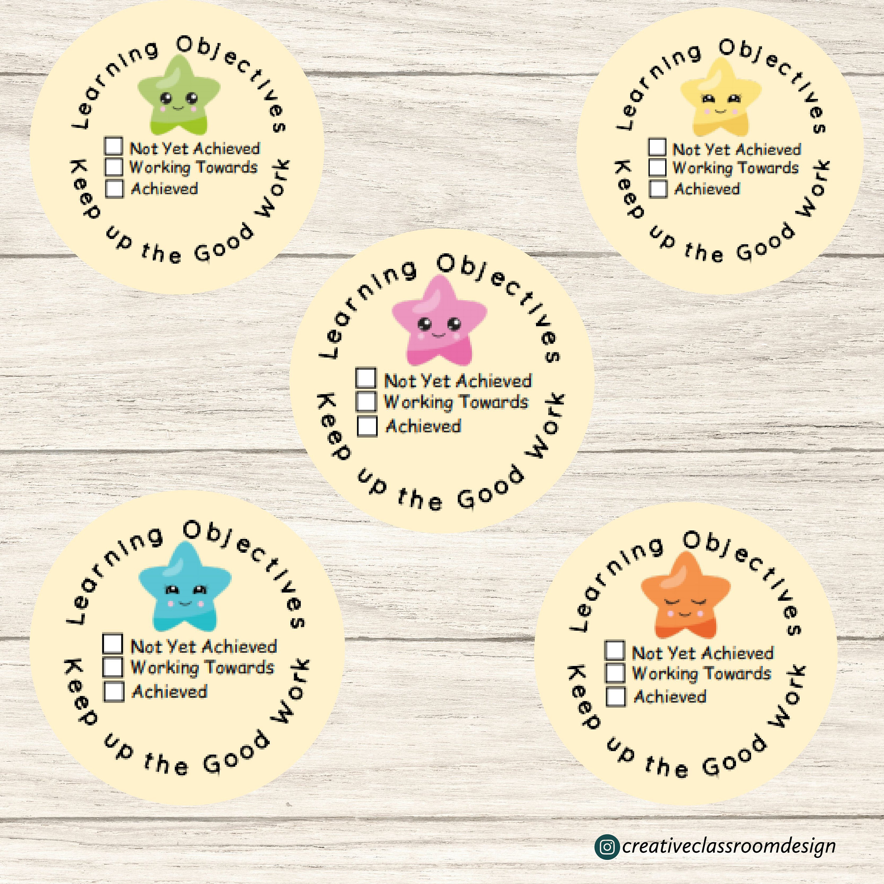 Teacher Stickers - Learning Objective - Cute Stickers - Teaching ...