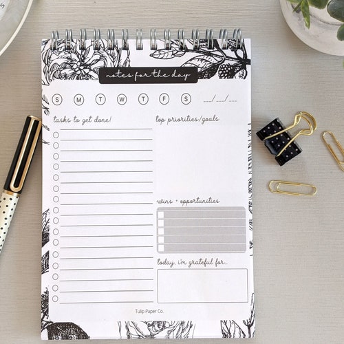 Set of Daily Planner and to Do List Desk Pad Mood Track to - Etsy
