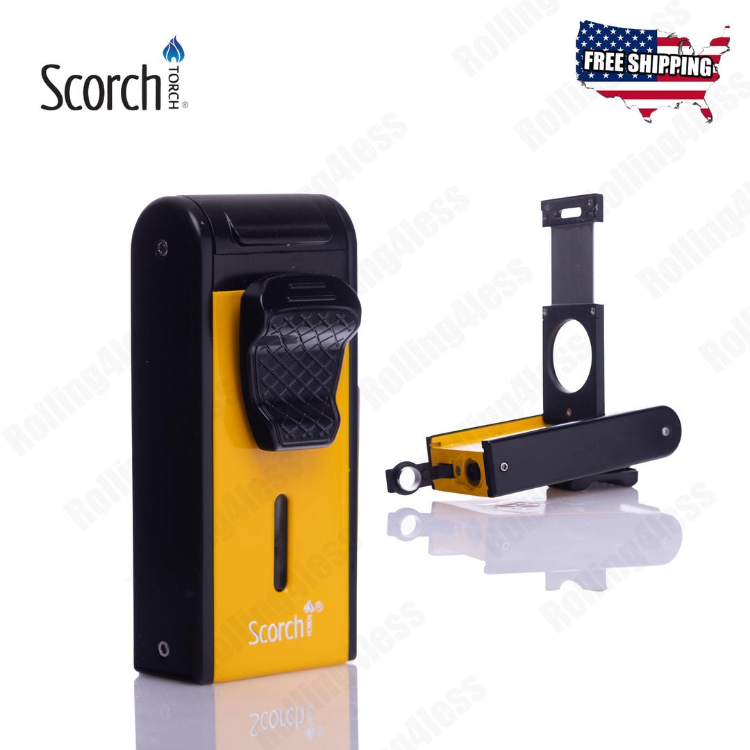 Scorch Torch - Pocket Size Triple Flames Torch Lighter W. Cigar Punch ...