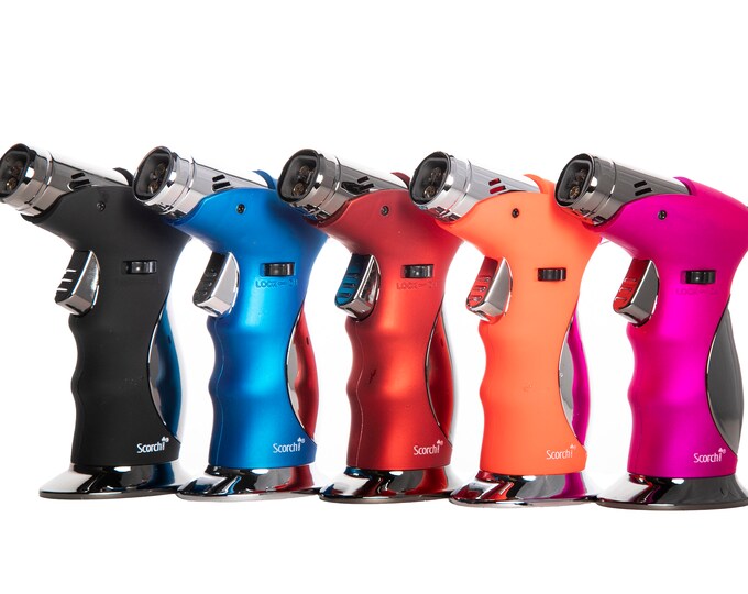 Scorch Torch Quad Flame Butane Refillable Torch Lighter W/ Cigar Punch ...