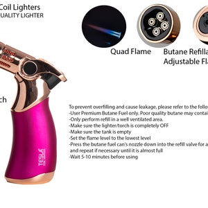 Tesla® Coil Lighters Quad Flame Torch Lighter - Etsy