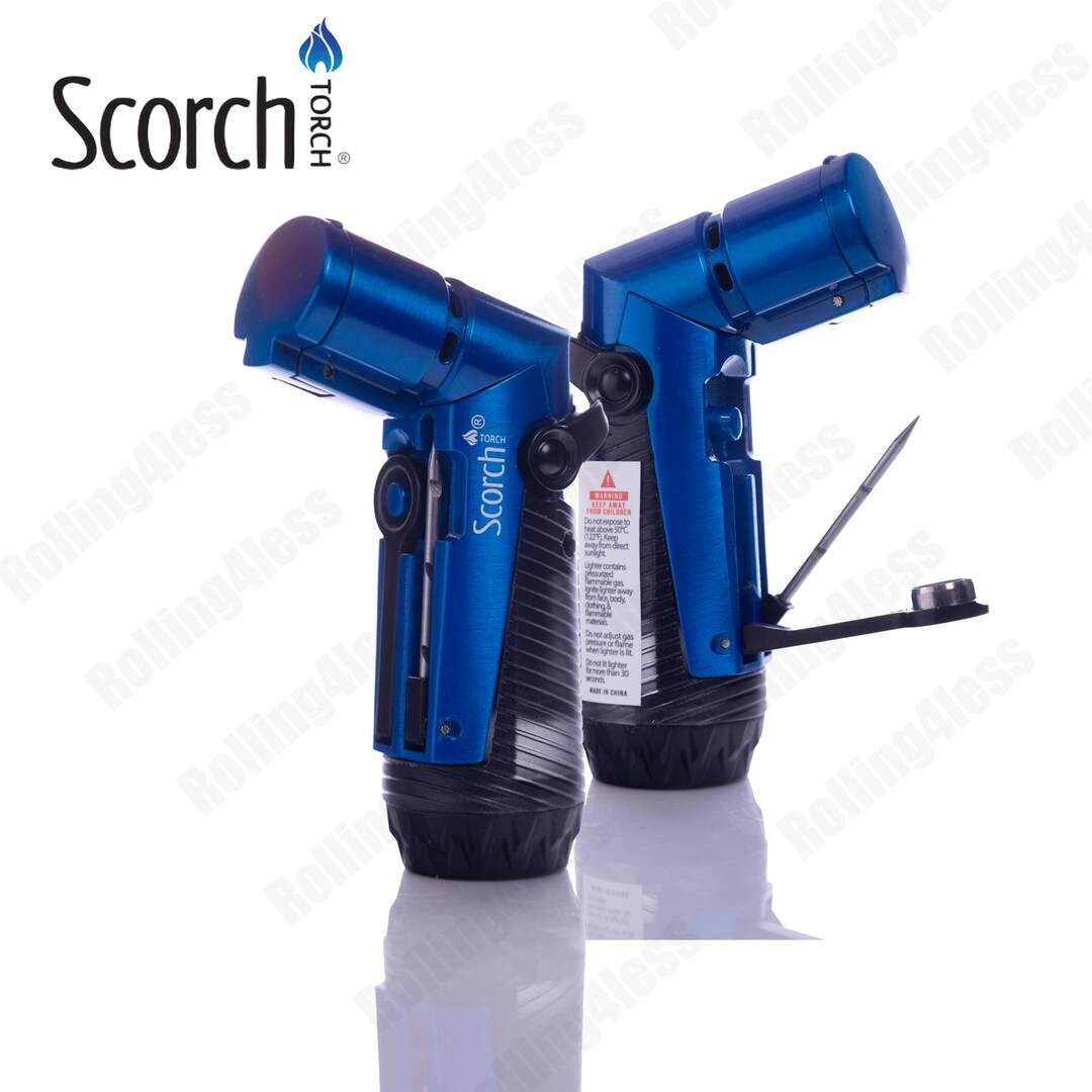 Scorch Torch - 45 Degree Triple Torch With Cigar Punch Torch Lighter - Etsy