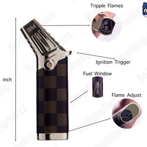 Tesla Coil Lighters Easy Grip Angle Triple Flames Torch Lighter - Etsy