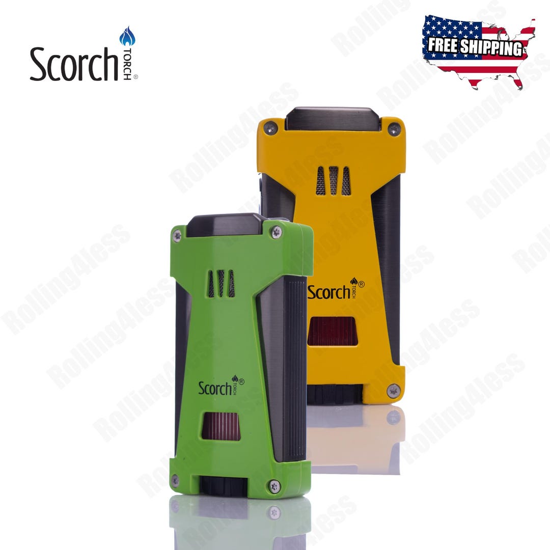 Scorch Torch - Pocket Size Triple Flames Torch Lighter W. Cigar Punch ...