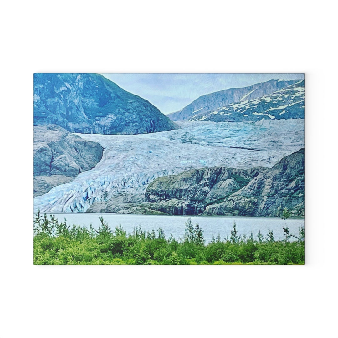 Alaska Glacier Glass Cutting Board, Charcuterie Serving Party Board ...