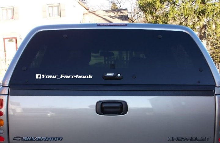 Facebook Car Decal - Custom Facebook Decal, Custom Facebook Window ...