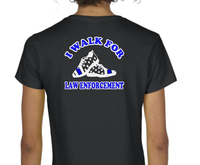 I Walk For Law Enforcement Women's V-Neck T-Shirt | Etsy
