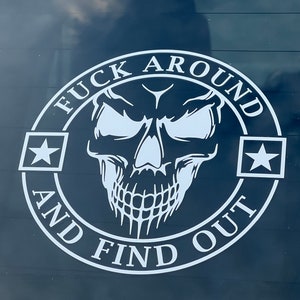 FAFO Skull Decal - 2 Pack - High Quality and FAST FREE Shipping - Etsy