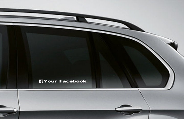 Facebook Car Decal - Custom Facebook Decal, Custom Facebook Window ...