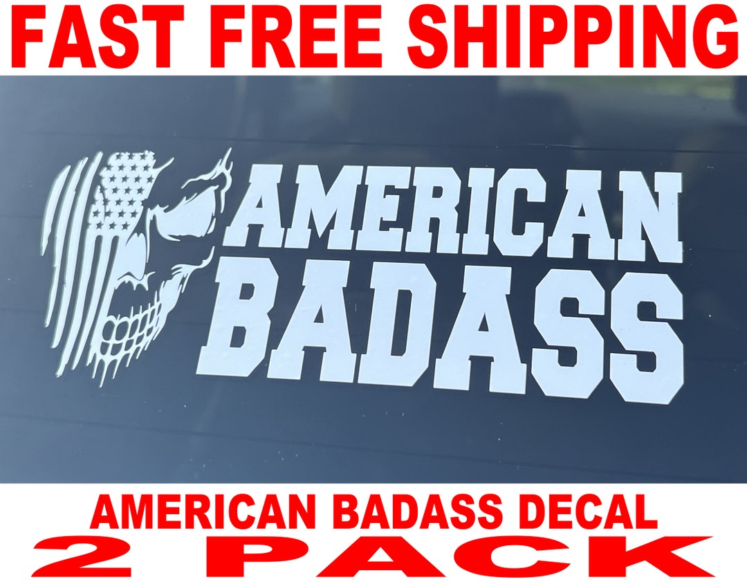 American Badass Decal - 2 Pack - High Quality and FAST FREE Shipping - Etsy