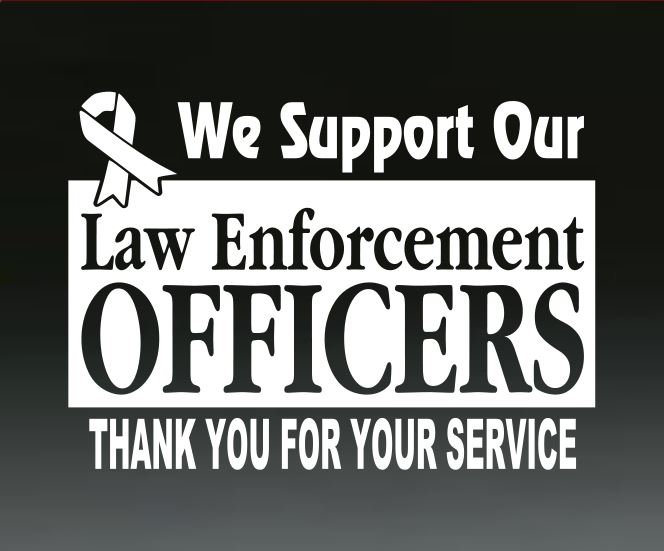 We Support Our Law Enforcement Officers Decal 2Pack | Etsy