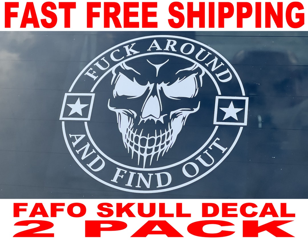 FAFO Skull Decal - 2 Pack - High Quality and FAST FREE Shipping - Etsy