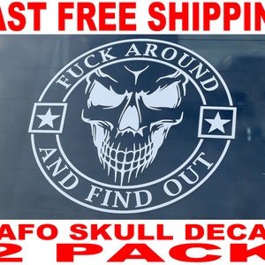 FAFO Skull Decal - 2 Pack - High Quality and FAST FREE Shipping - Etsy