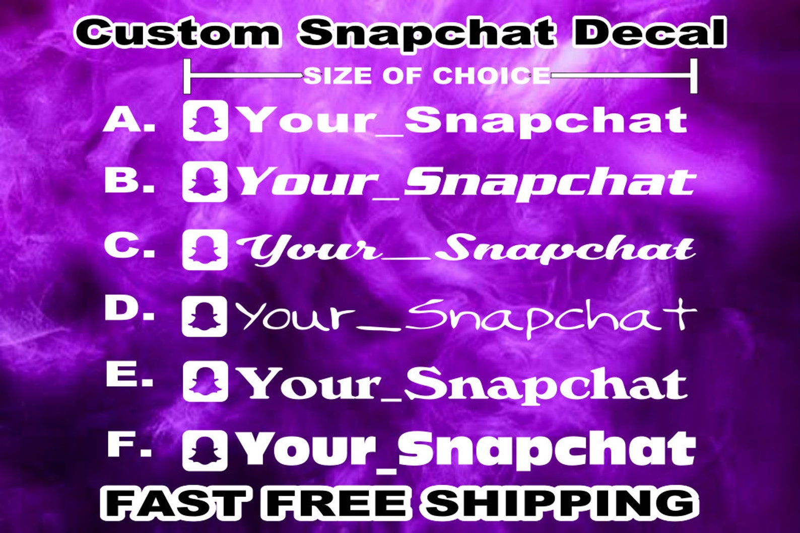Snapchat Car Decal Custom Snapchat Decal Custom Snapchat - Etsy