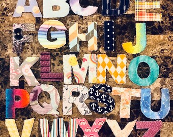 Fabric Alphabet,learning Toys,educational,fabric Letters,plush Abc's ...