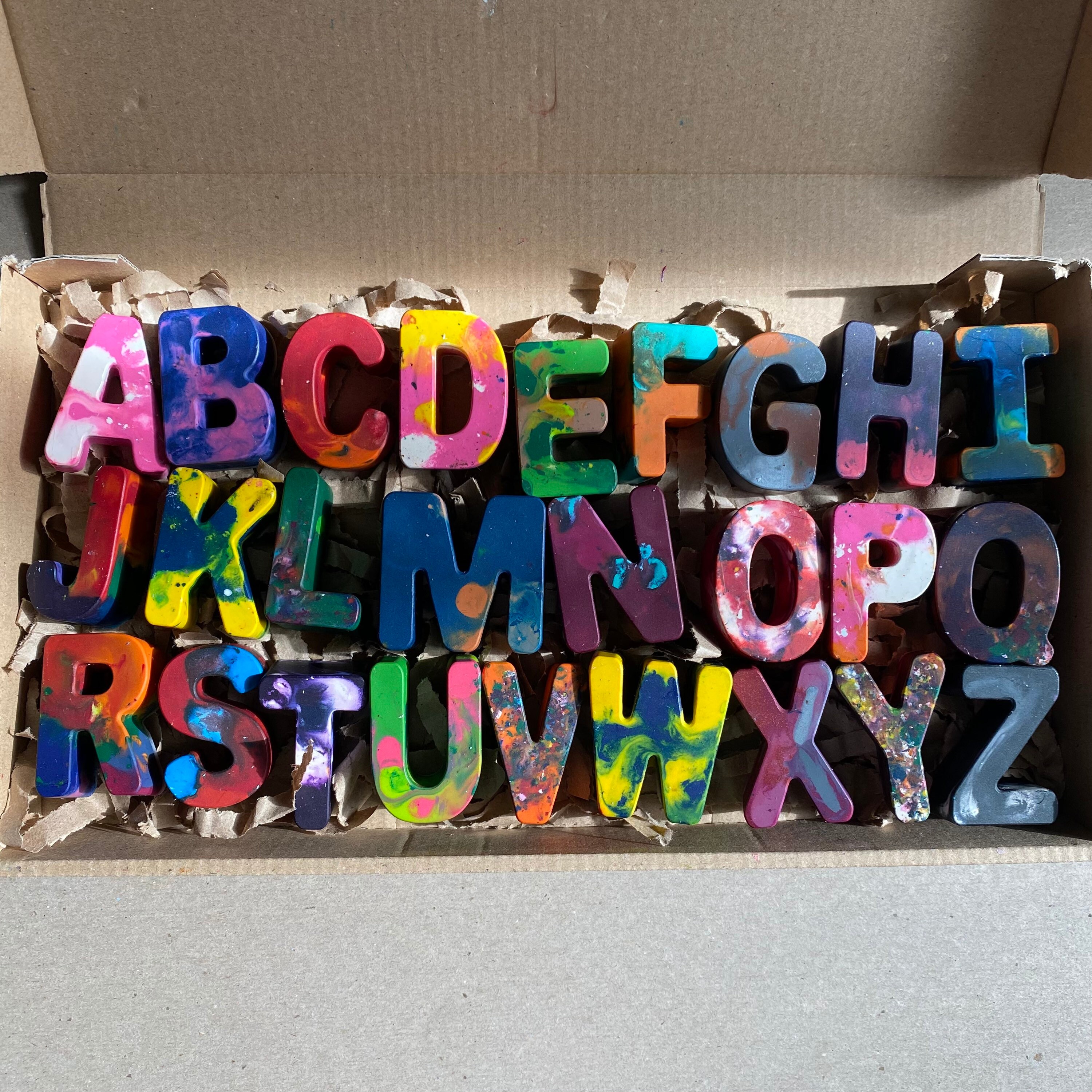 Conjunto de crayones alfabeto de 26 letras personalizado - Etsy España