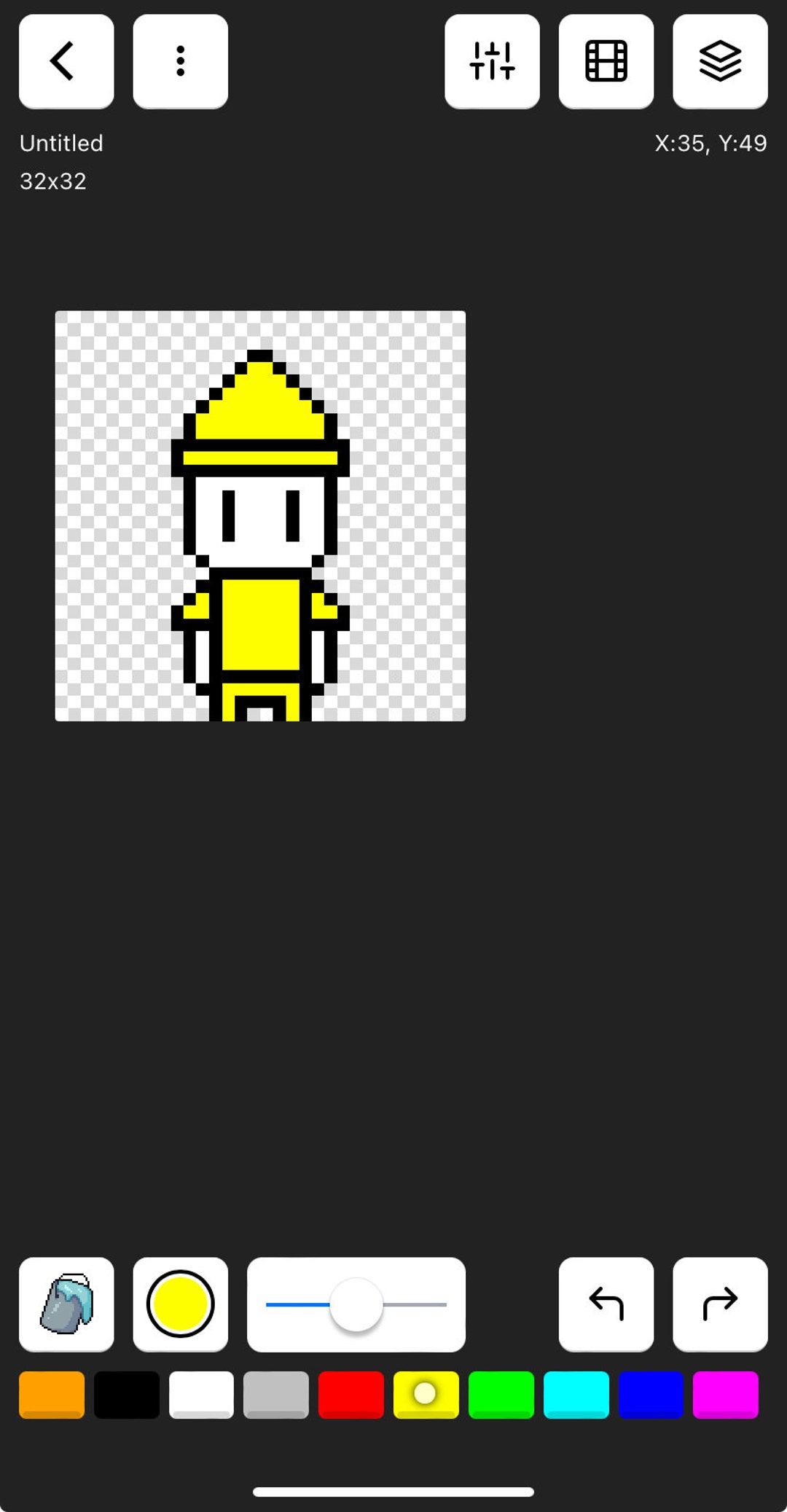 Yellow Pixel Boy One of One Art - Etsy