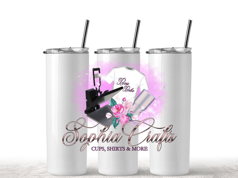 Crafting Logo Design, Heat Press Logo Template, DIY Cricut Tumblers T ...