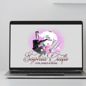 Crafting Logo Design, Heat Press Logo Template, DIY Cricut Tumblers T ...
