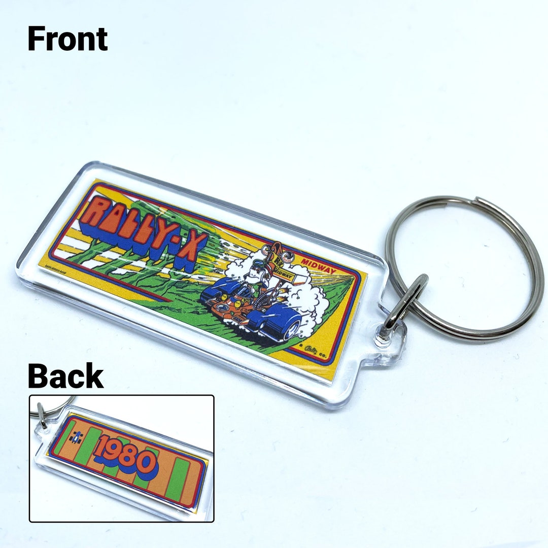 Rally-x Arcade Marquee Retro Gaming Keychain Keyring 50x18mm - Etsy