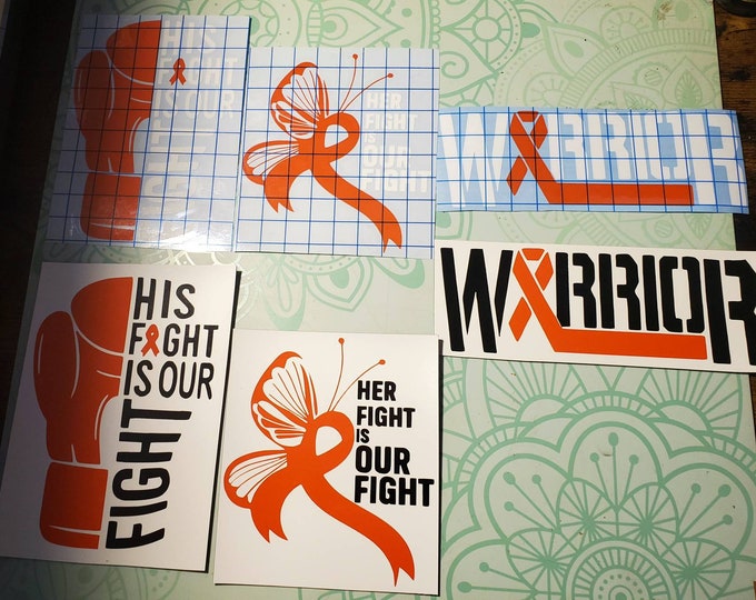 Leukemia Sticker, Leukemia Awareness Stickers, Floral Orange Awareness ...