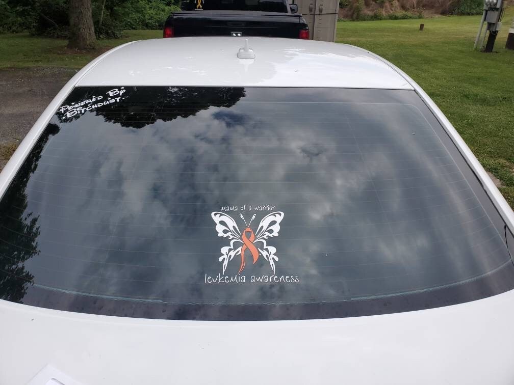 Tribal Butterfly Leukemia Awareness Custom Decal, Car Decal, Leukemia ...