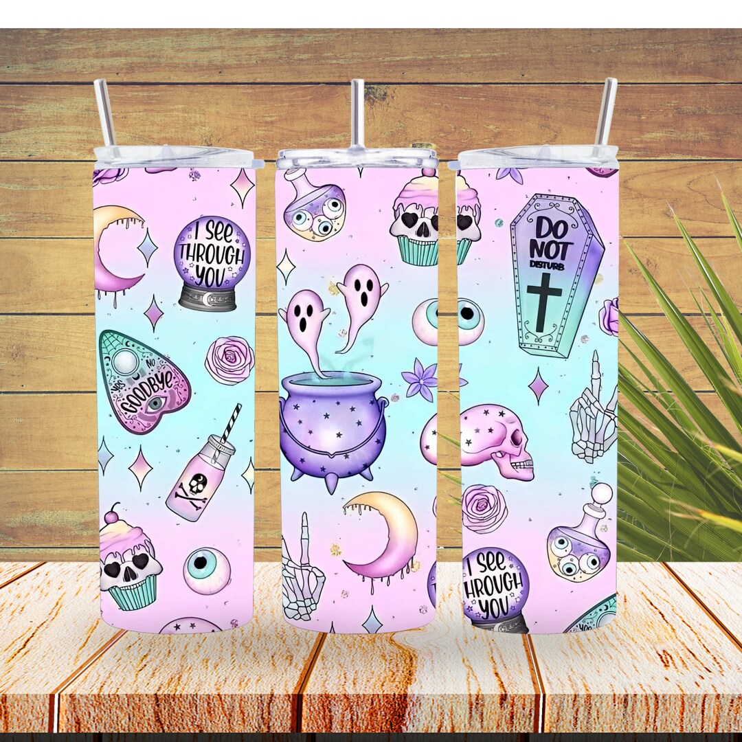 Pastel Goth Cup, 20oz Tumbler, Goth Design, Cup With Straw, Travel ...