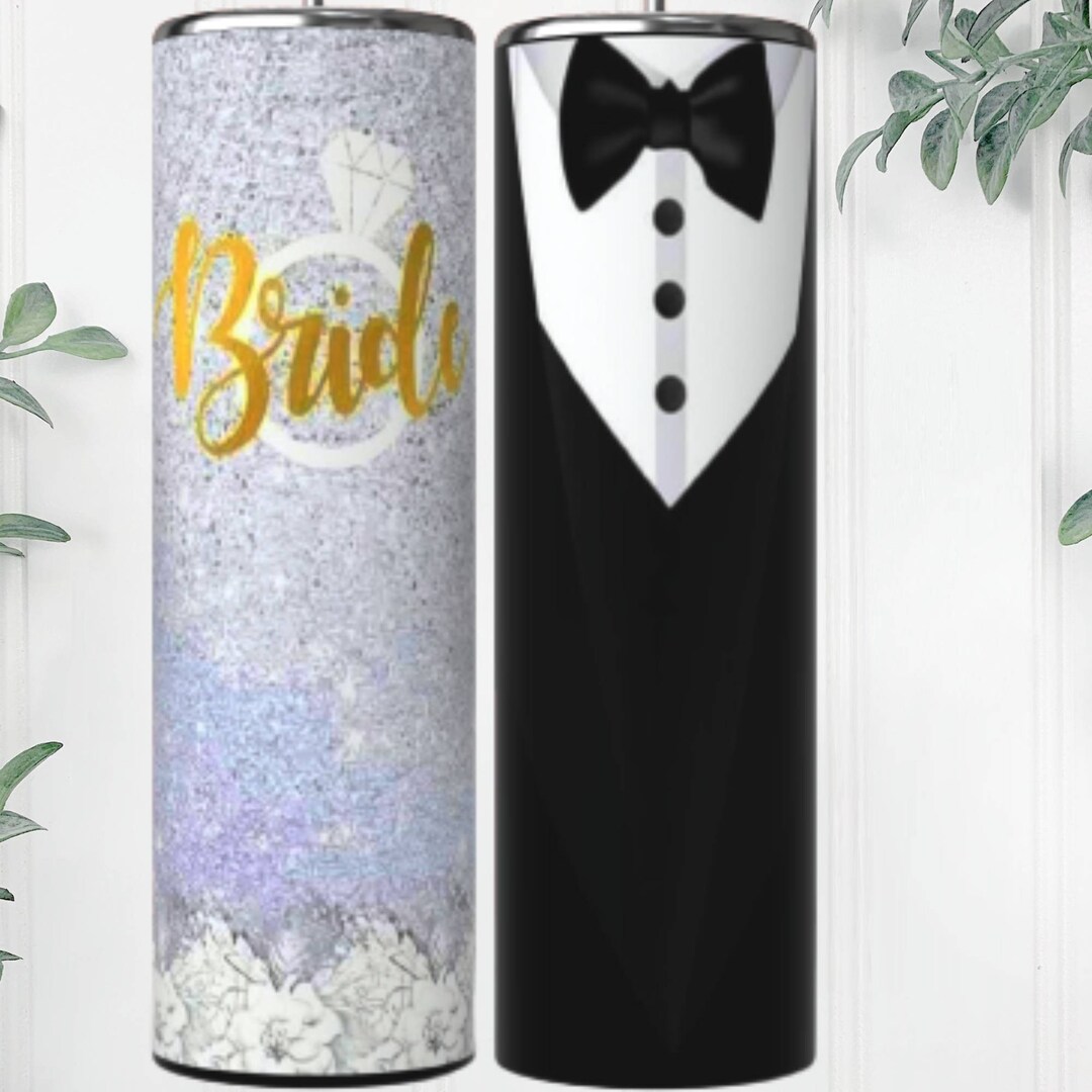 Bride and Groom Tumbler Set, 20 Oz, Couples Gift,wedding Present ...