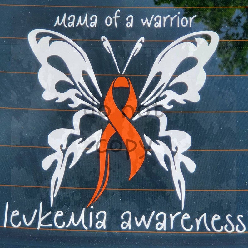 Tribal Butterfly Leukemia Awareness Custom Decal, Car Decal, Leukemia ...