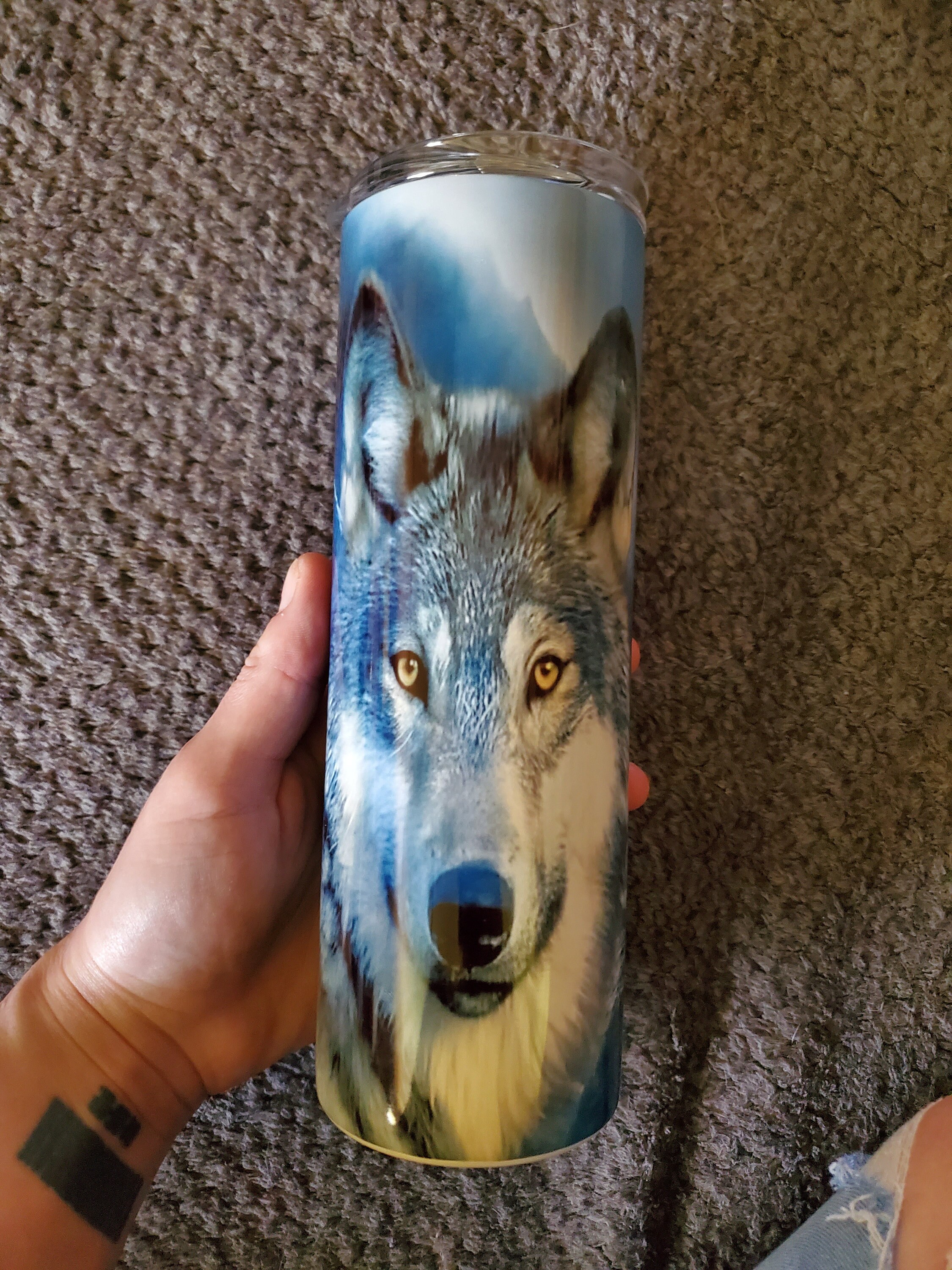 Wolf Cup 20oz Tumbler Nature Lover Gift Wolf Lover Howling - Etsy