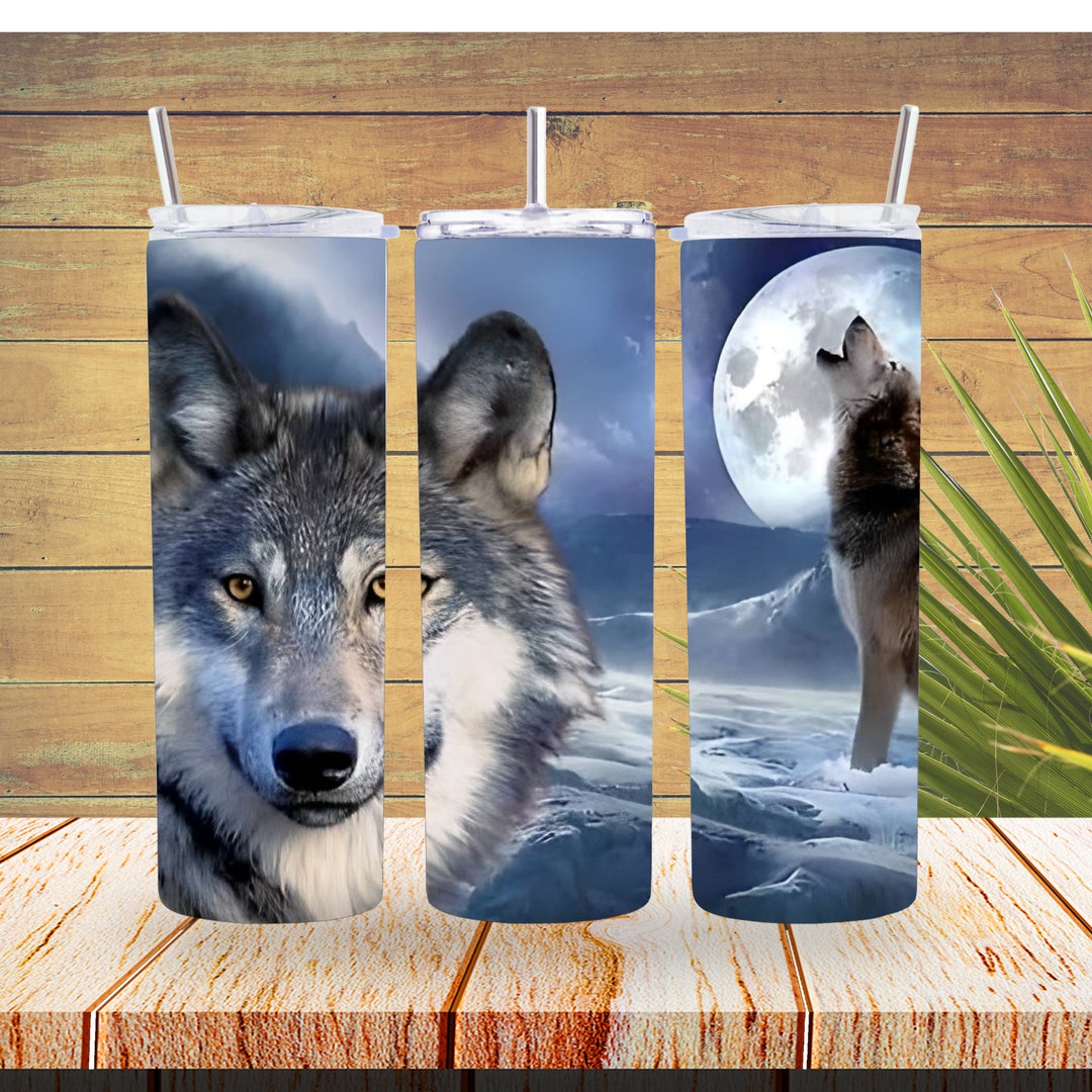 Wolf Cup, 20oz Tumbler, Nature Lover Gift, Wolf Lover, Howling Wolf Cup ...
