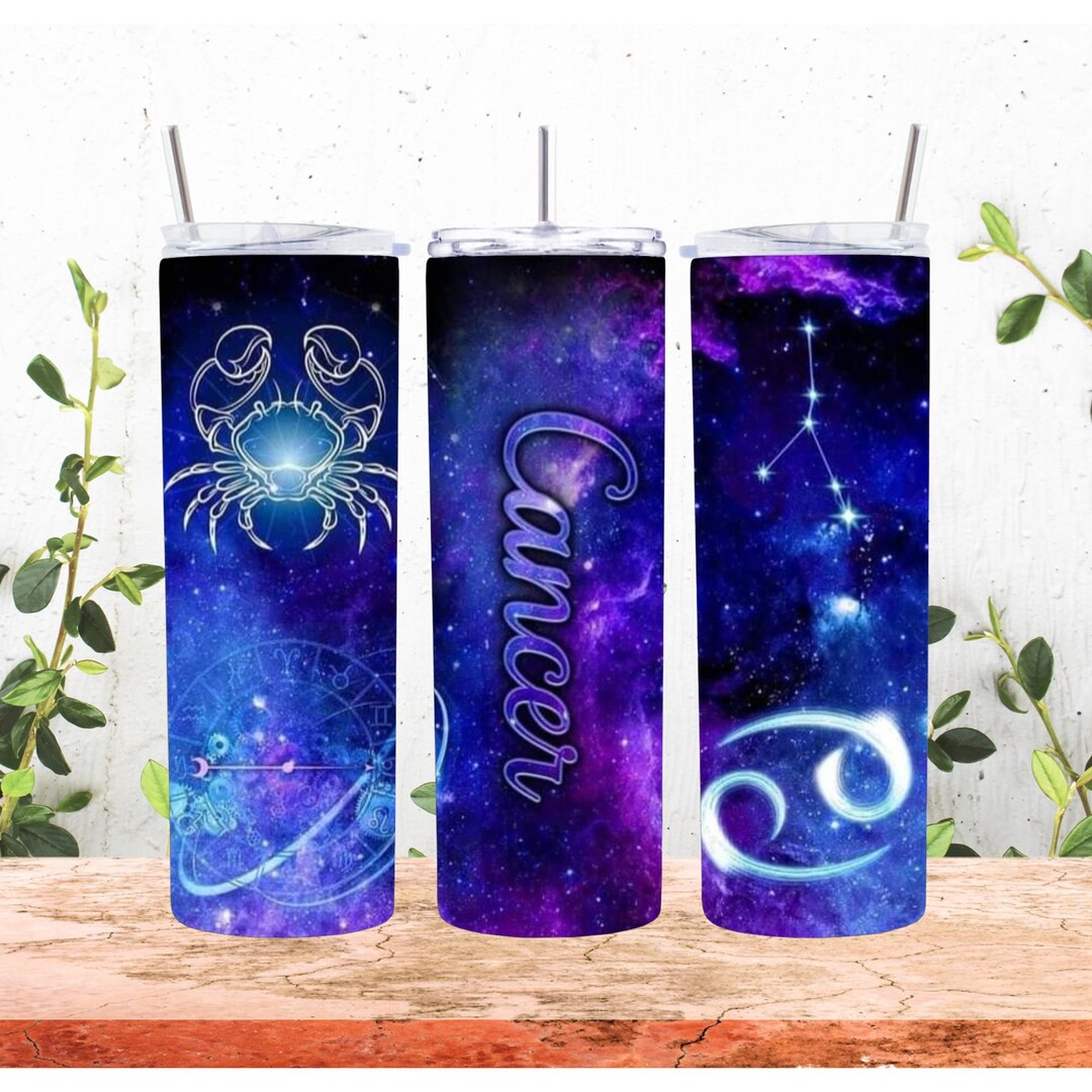 Cancer Galaxy Zodiac 20 Oz Tumbler, Horoscope, Universe, Celestial ...
