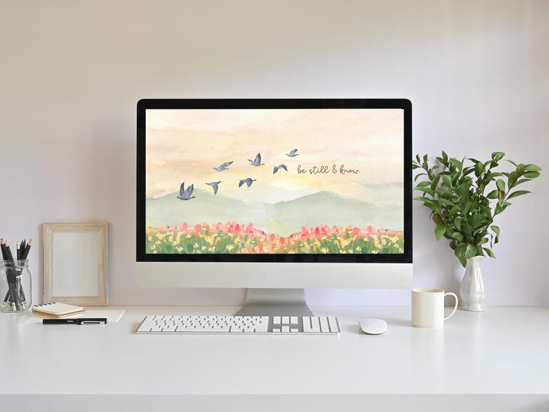 Watercolor Bible Verse Desktop Wallpapers (set of 2) - Etsy