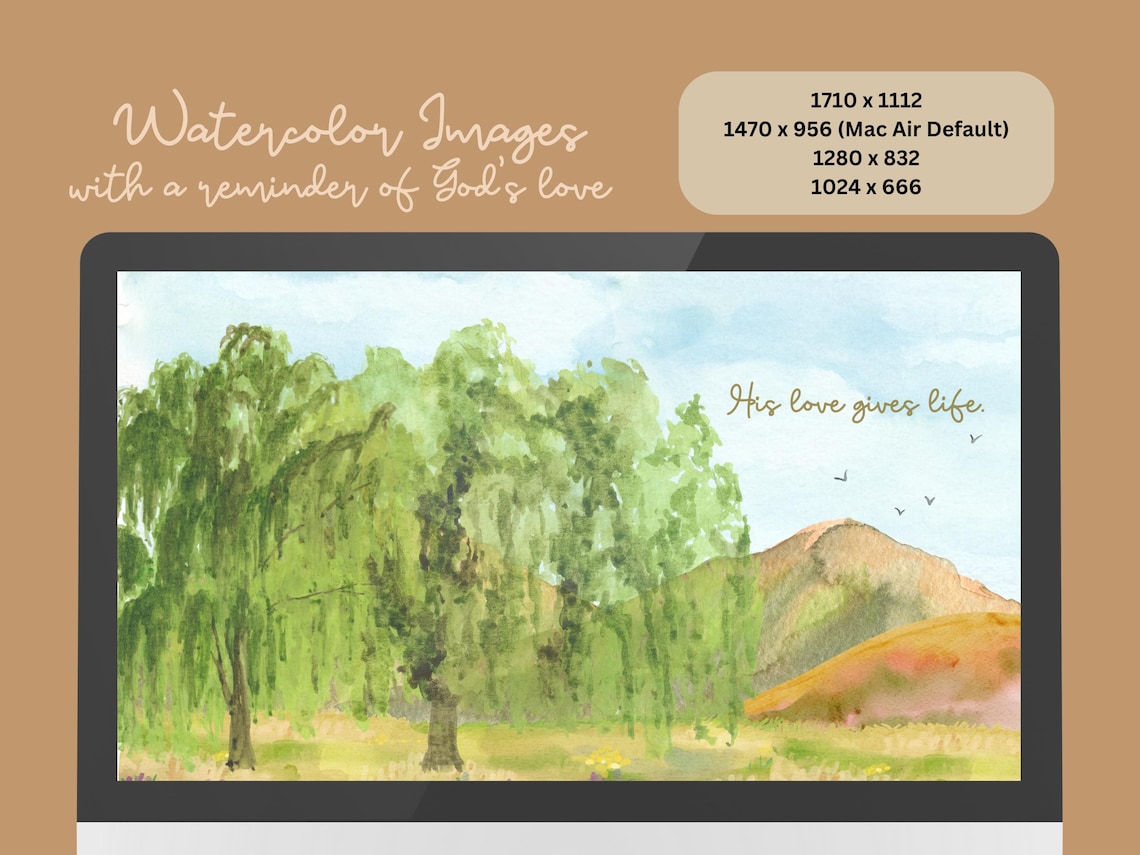 Watercolor Bible Verse Desktop Wallpapers (set of 2) - Etsy