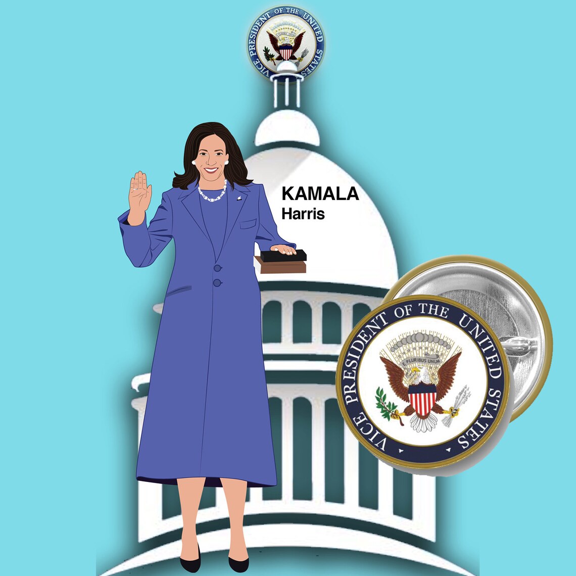 KAMALA HARRIS America250 Doll Women of Color Vice - Etsy