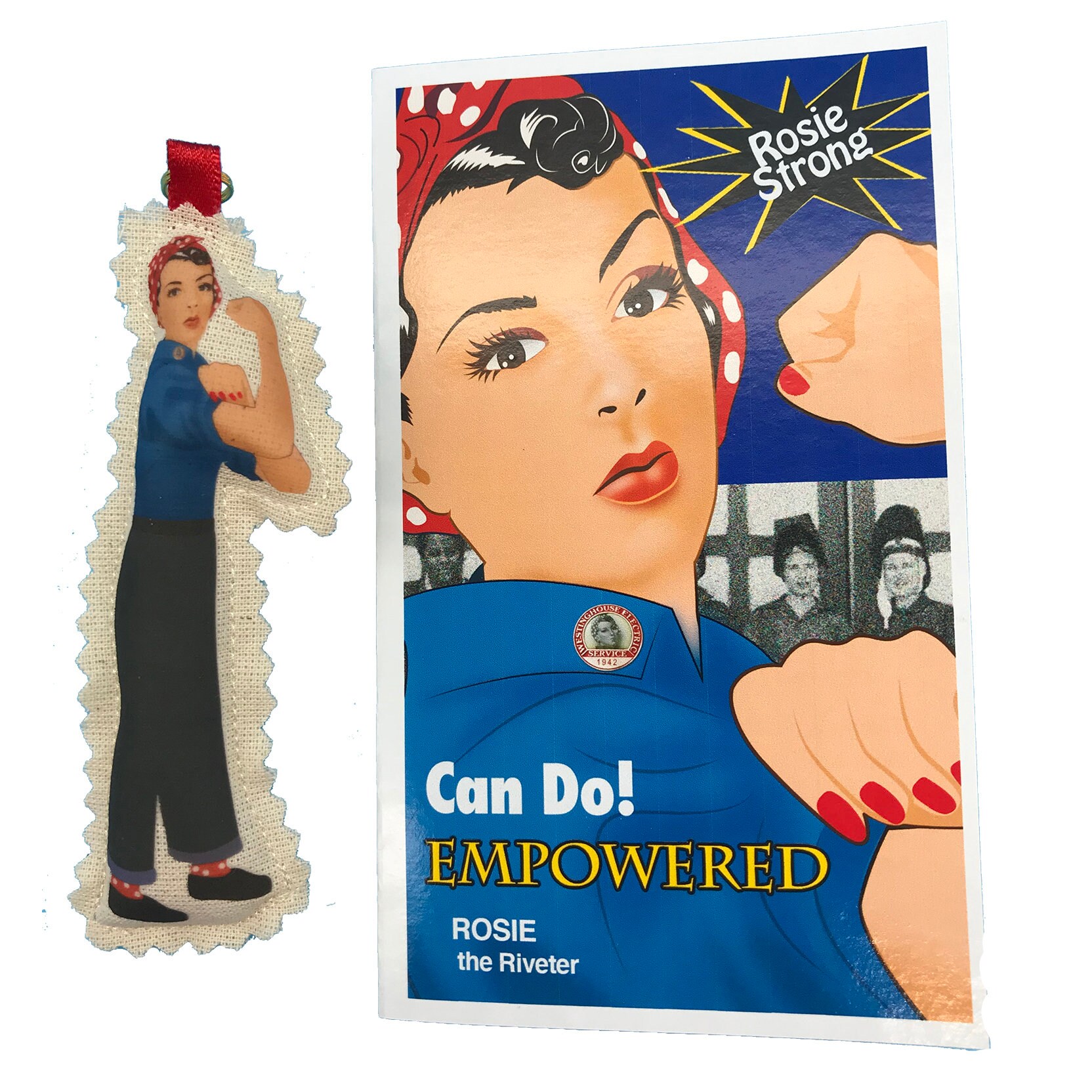 Rosie the Riveter Inspirational WOMENS HISTORY DOLL Keychain and Etched ...