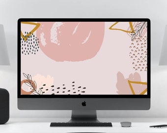 28 Boho Christmas Desktop Wallpapers Pink Holiday Wallpapers - Etsy
