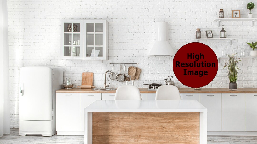 White Kitchen Virtual Background for Zoom, Home Zoom Backgrounds ...