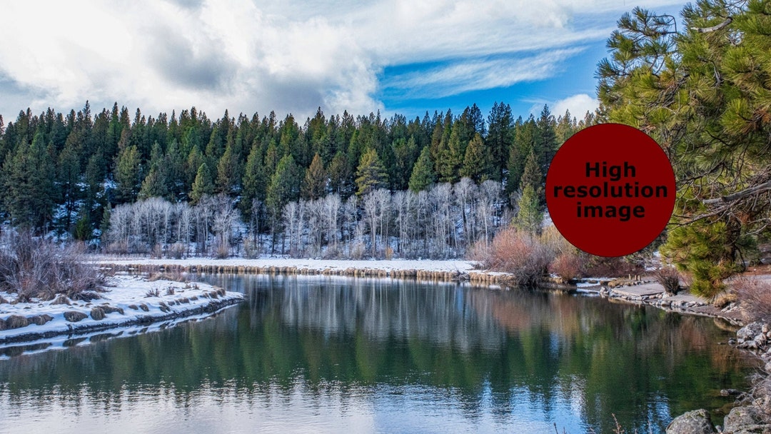 Zoom Backgrounds, Snowy Lake Background, Virtual Background for Zoom ...