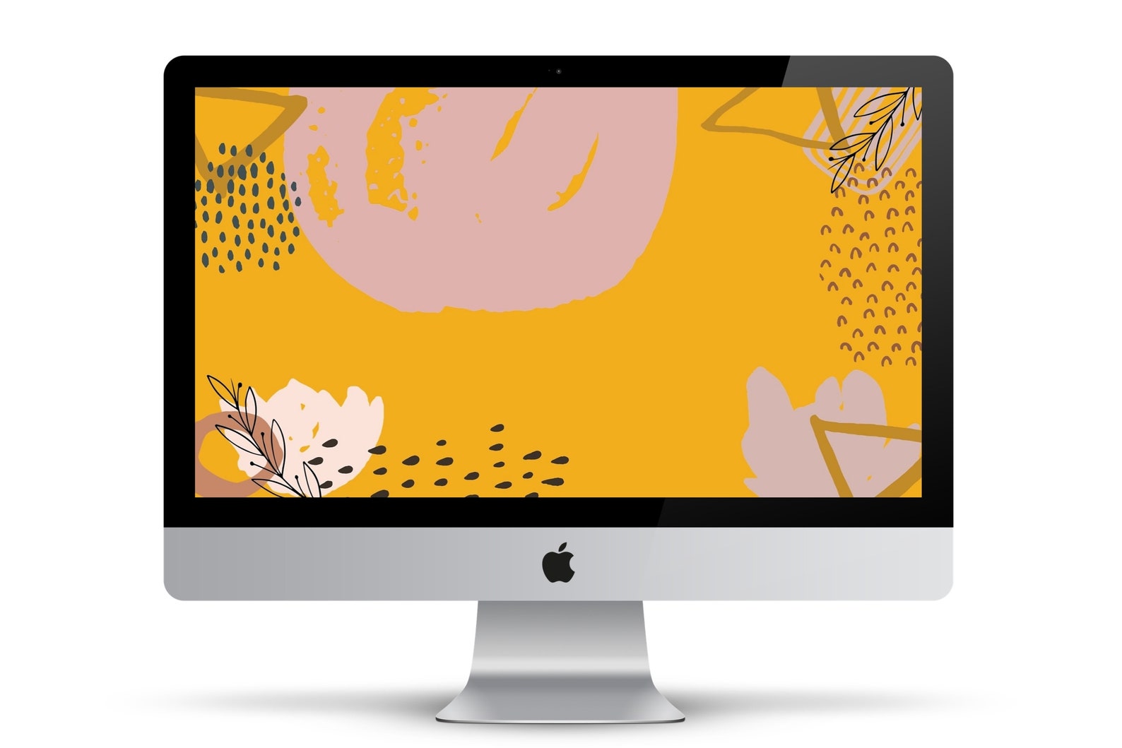 Abstract Desktop Wallpaper. Boho Minimalist Desktop Background. PC ...