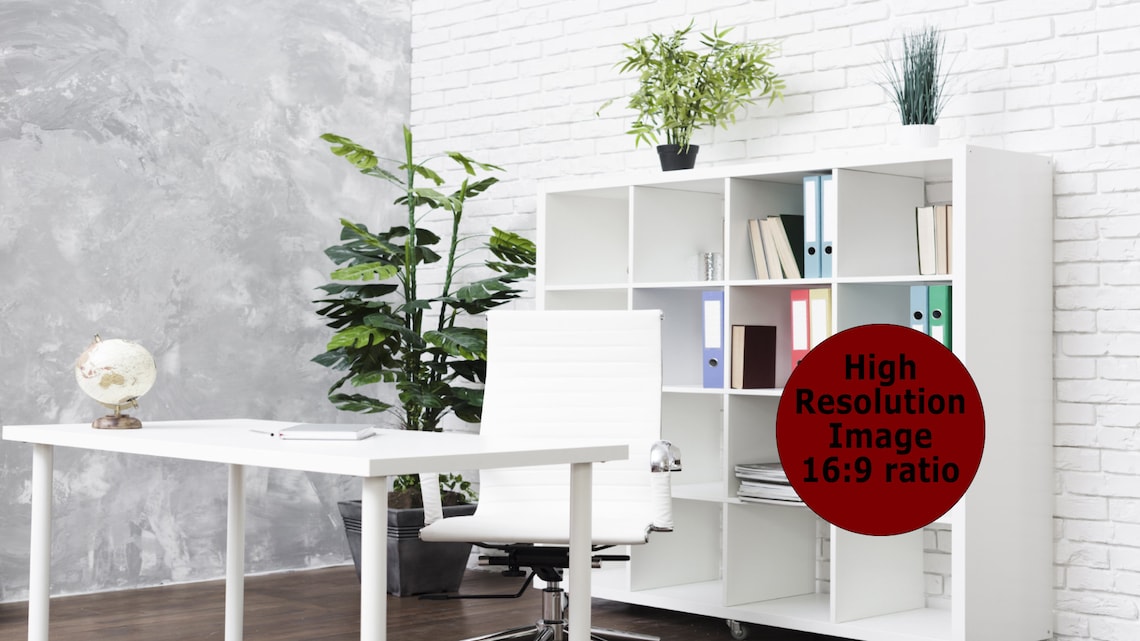 White Office Virtual Background for Zoom, Microsoft Teams, Skype ...