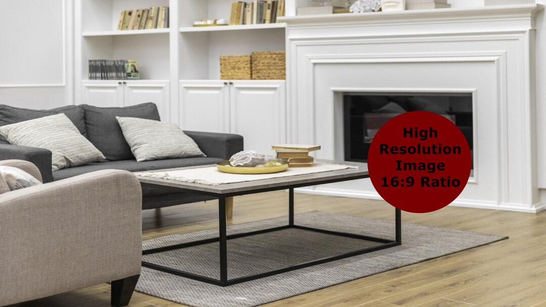 Living Room With Fireplace Background, Zoom Backgrounds, Virtual ...