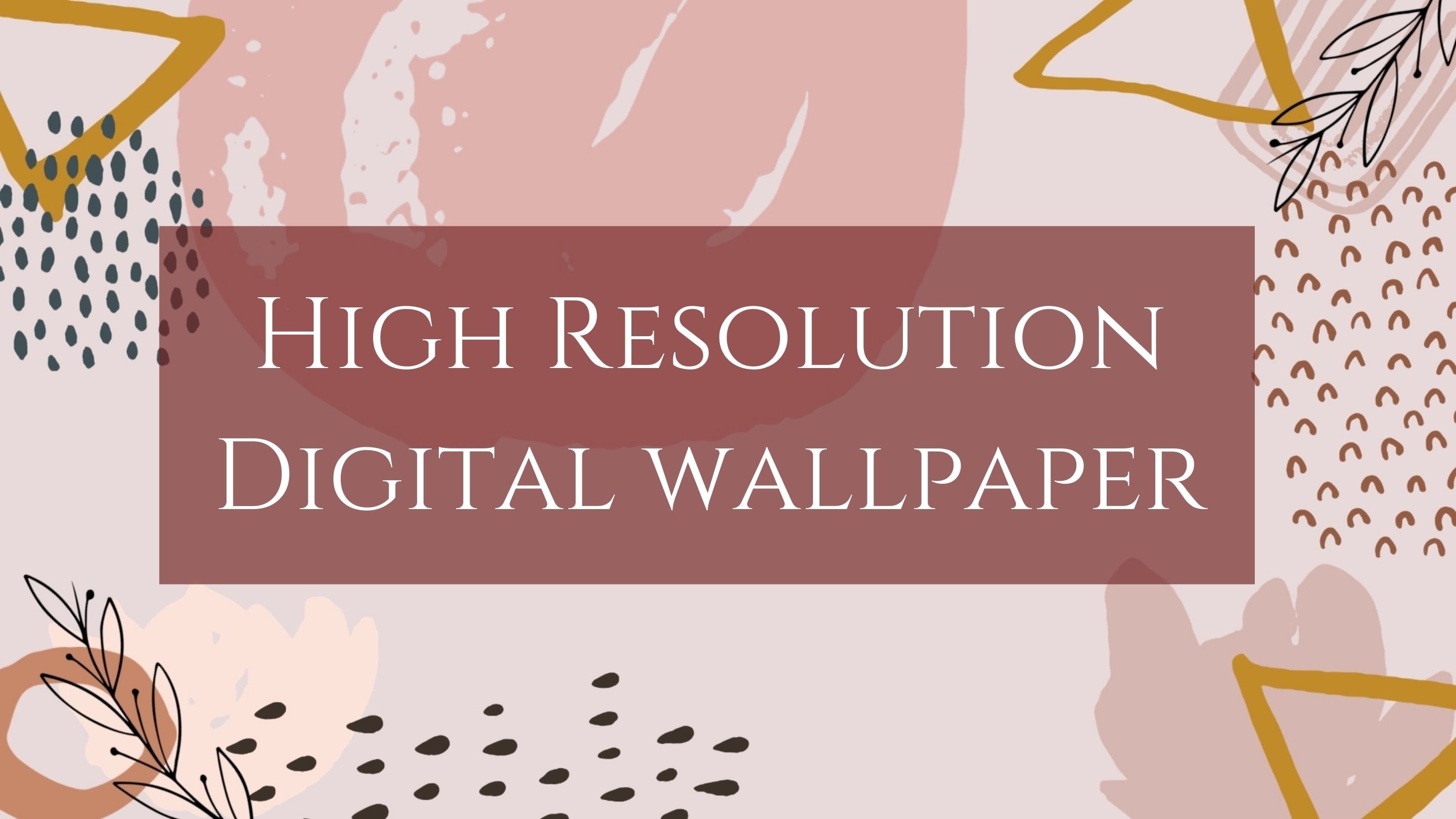 Abstract Desktop Wallpaper. Boho Minimalist Desktop Background. PC ...