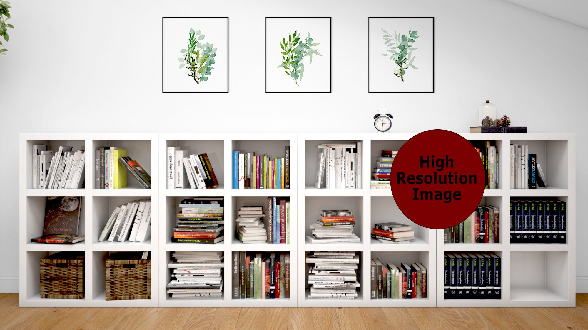 Virtual Bookshelf Background, Set of 2 Bookshelf Zoom Backgrounds ...