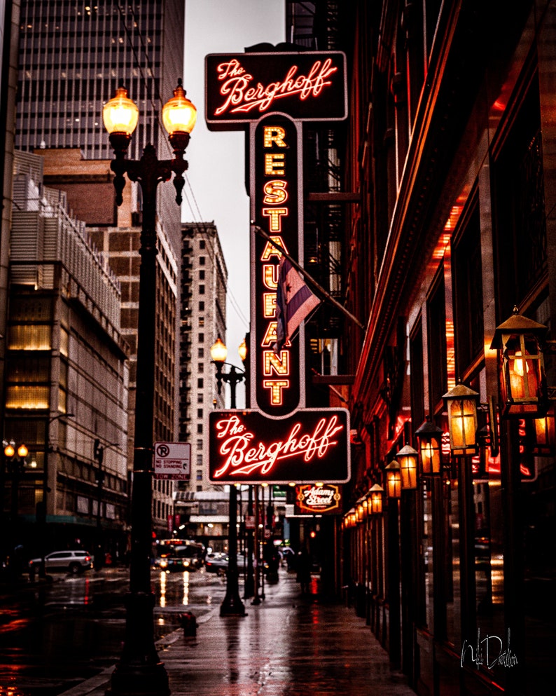 The Berghoff Chicago (both B&W and Color) - Etsy
