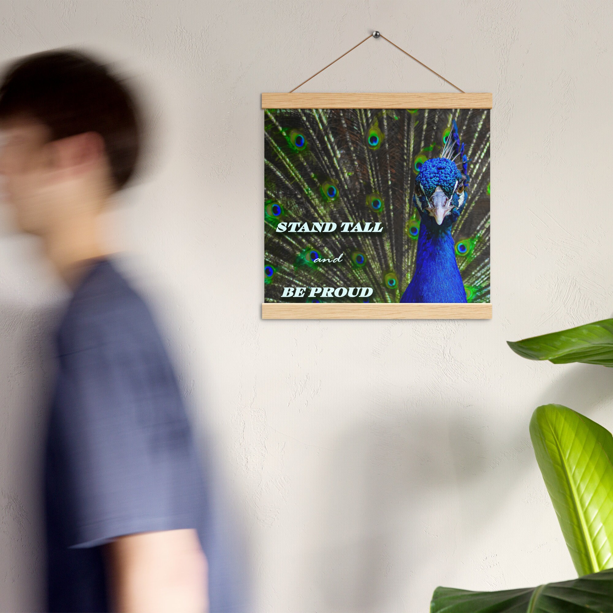 Stand Tall and Be Proud Peacock Poster With Hanger - Etsy